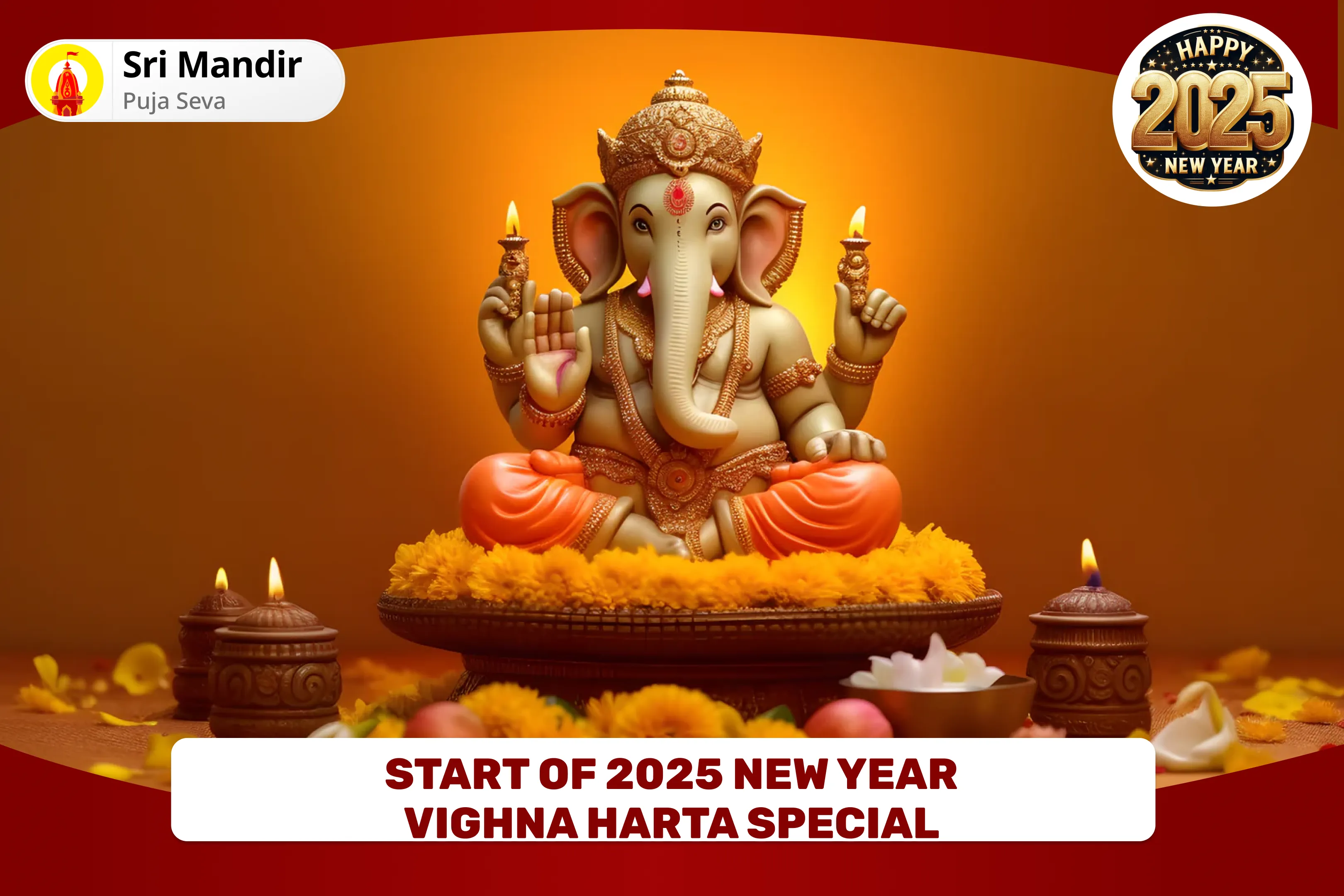 Start of 2025 New Year Vighna Harta Special 11,000 Vighna Harta Ganesh ...