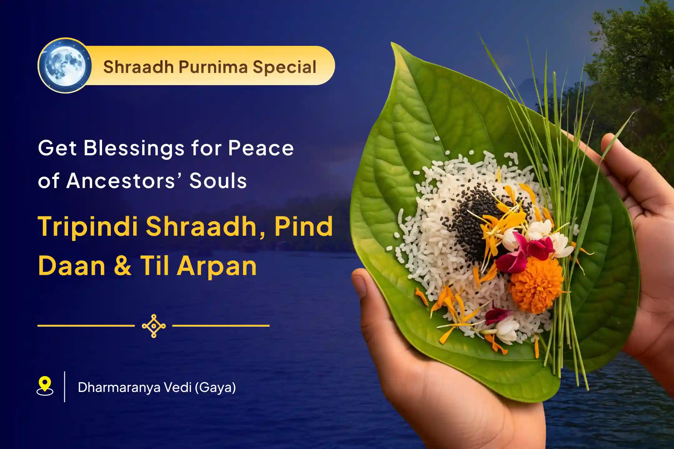 Purnima and Gaya Pitru Tarpan Combo Tripindi Shradh, Pind Daan and Til ...