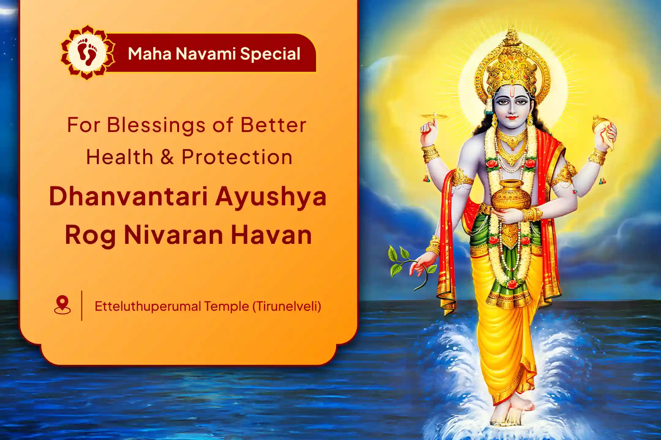 🌺 On Maha Navami, seek the blessings of Lord Dhanvantari, the God of ...